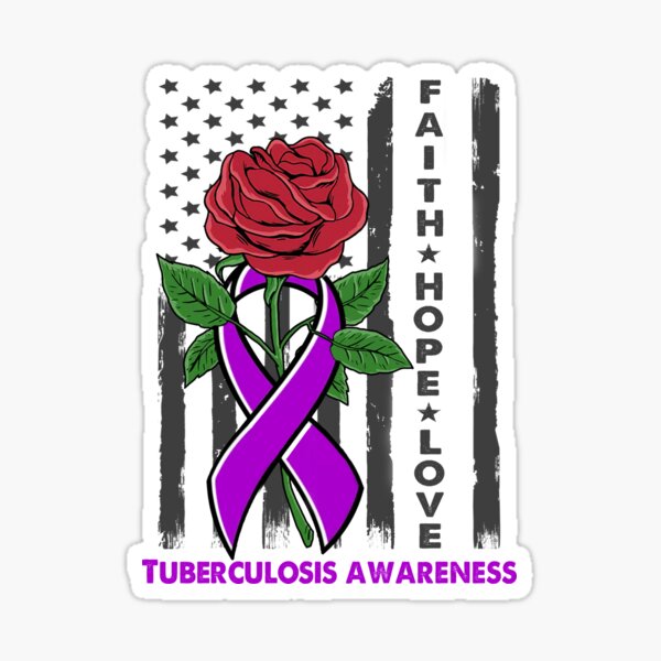 "Faith Hope Love Tuberculosis Awareness American Flag" Sticker for Sale ...