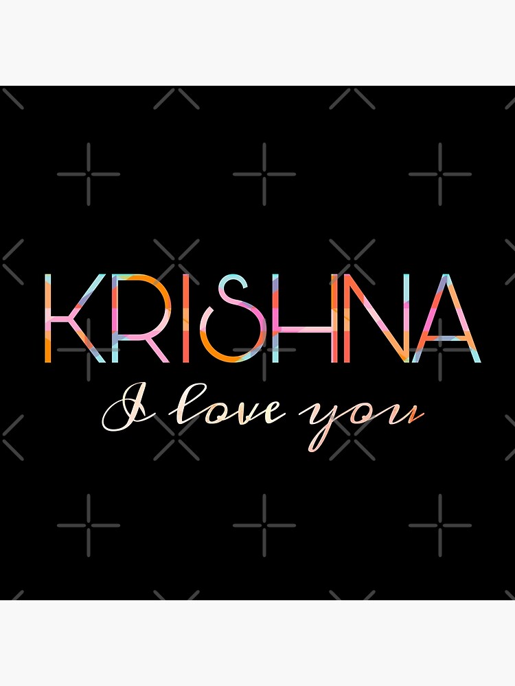 "I love Krishna, Krishna I love you, vrindavan, sriradha " Poster for ...