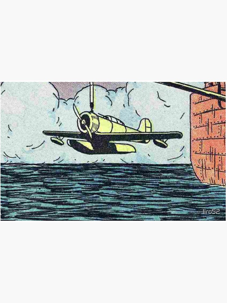 "classic comic plane vignette" Sticker for Sale by liro52 | Redbubble