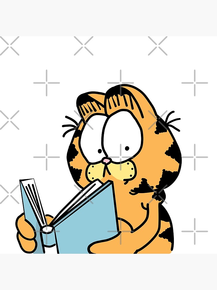 "Garfield Reading a Suspicious Book" Poster for Sale by MehranZetzsche ...