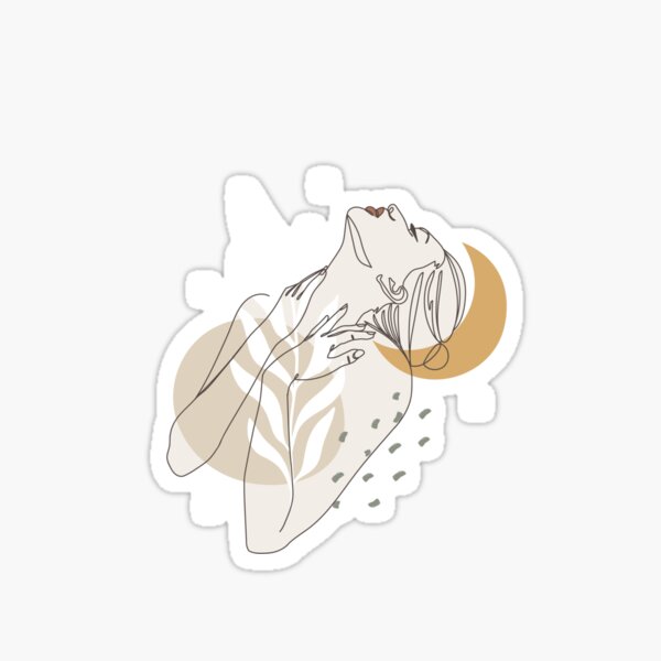 " Free Woman Face Outline" Sticker for Sale by JustBeCoooool | Redbubble