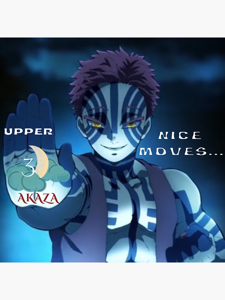 Pegatina «Akaza de Demon Slayer: Upper 3 Nice Moves Design» de Anime ...