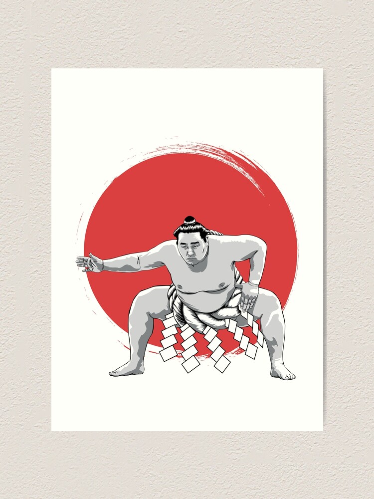 "Japanese sumo wrestler in Tokyo tshirt etc" Art Print for Sale by ...