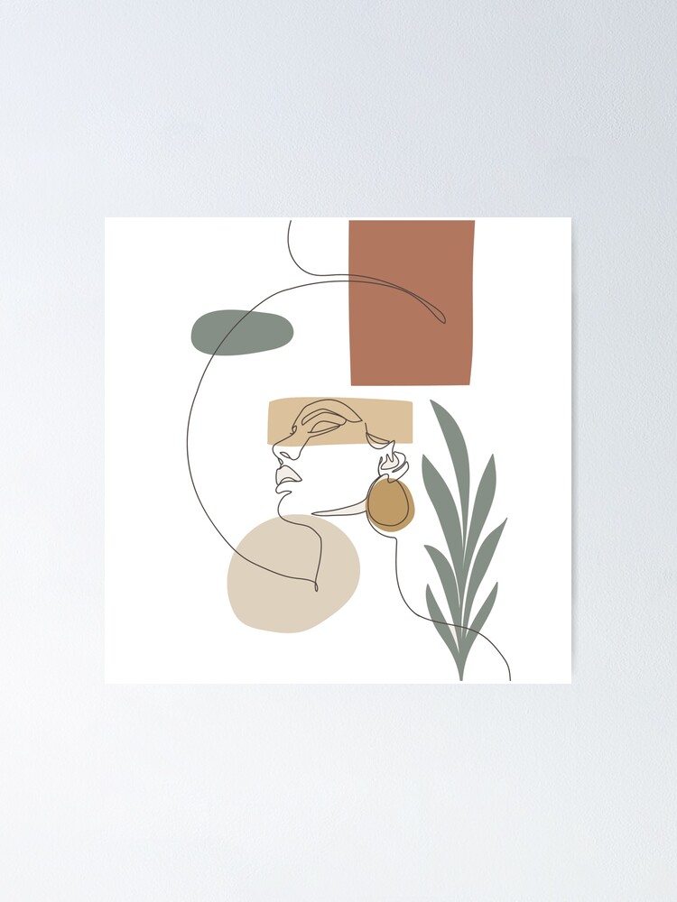 "Free Woman Face Outline" Poster for Sale by JustBeCoooool | Redbubble