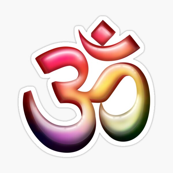 "Om symbol 3D colorful" Sticker by Milamara | Redbubble