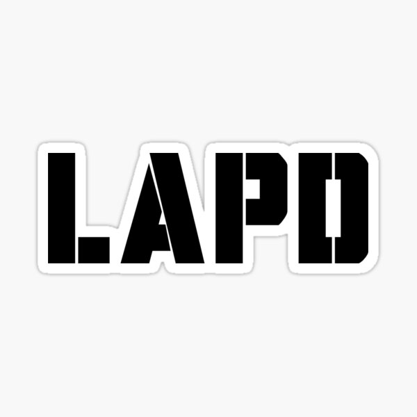 "LAPD" Sticker for Sale by reynieyl | Redbubble