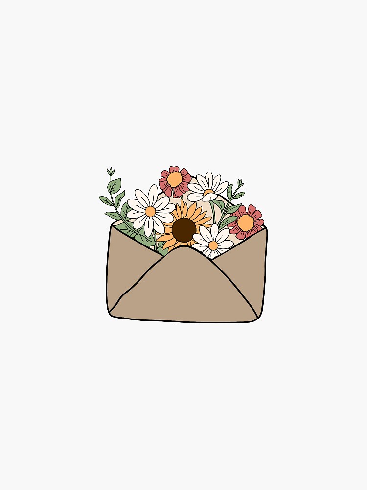 "Envelope of flowers " Sticker for Sale by Special88 | Redbubble
