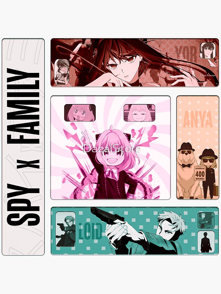 "Spy Family" Sticker for Sale by DazaiStore | Redbubble