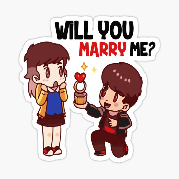 "Will You Marry Me Emoji" Sticker for Sale by SAFREN | Redbubble