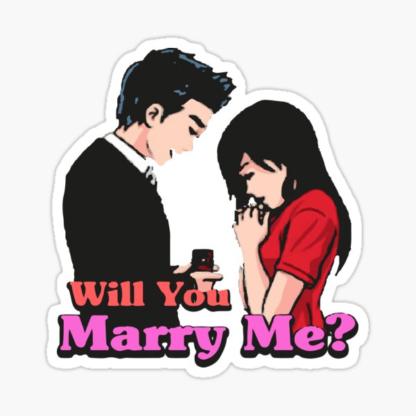 "Will You Marry Me Emoji" Sticker for Sale by SAFREN | Redbubble