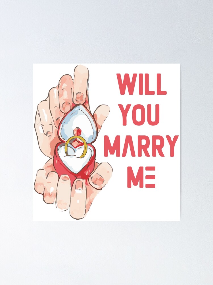 "Will You Marry Me Emoji" Poster for Sale by SAFREN | Redbubble
