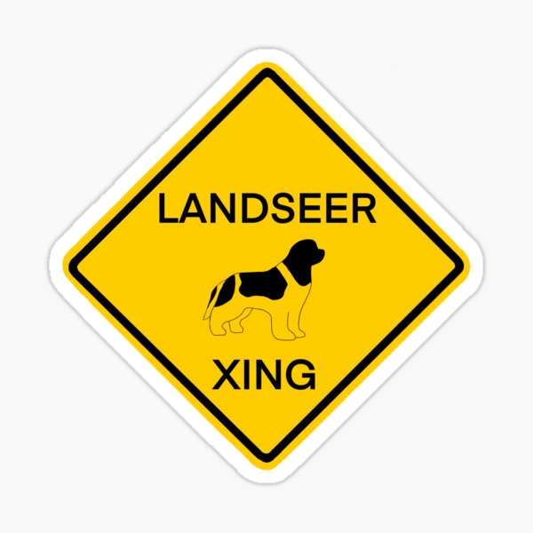"Landseer crossing sign" Sticker for Sale by landseers | Redbubble