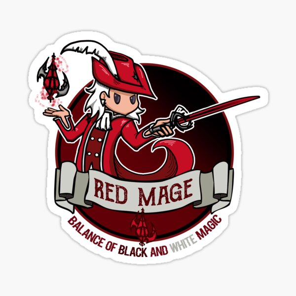 "Red Mage" Sticker for Sale by AlexRoivas | Redbubble