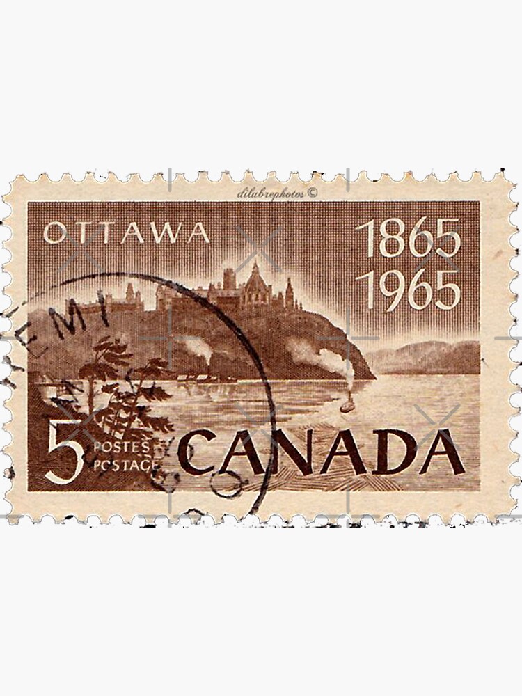 "canada vintage stamp 1865" Sticker for Sale by ONPINI | Redbubble