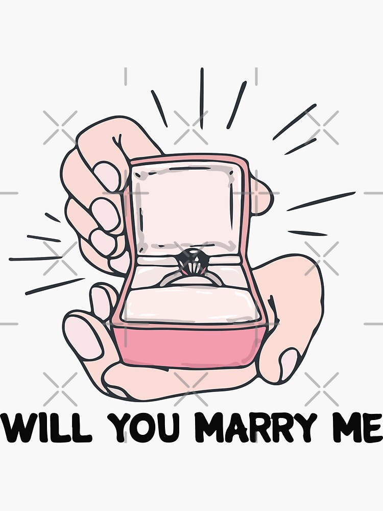 "Will You Marry Me Emoji" Sticker for Sale by SAFREN | Redbubble