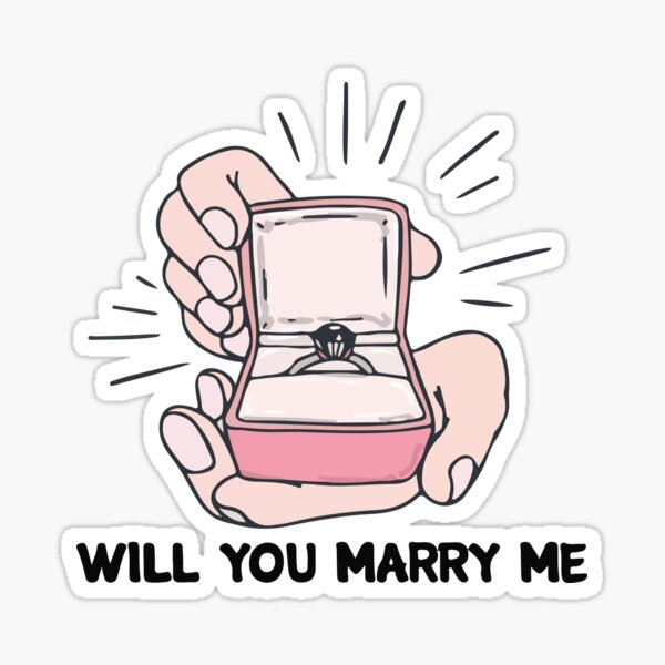 "Will You Marry Me Emoji" Sticker for Sale by SAFREN | Redbubble