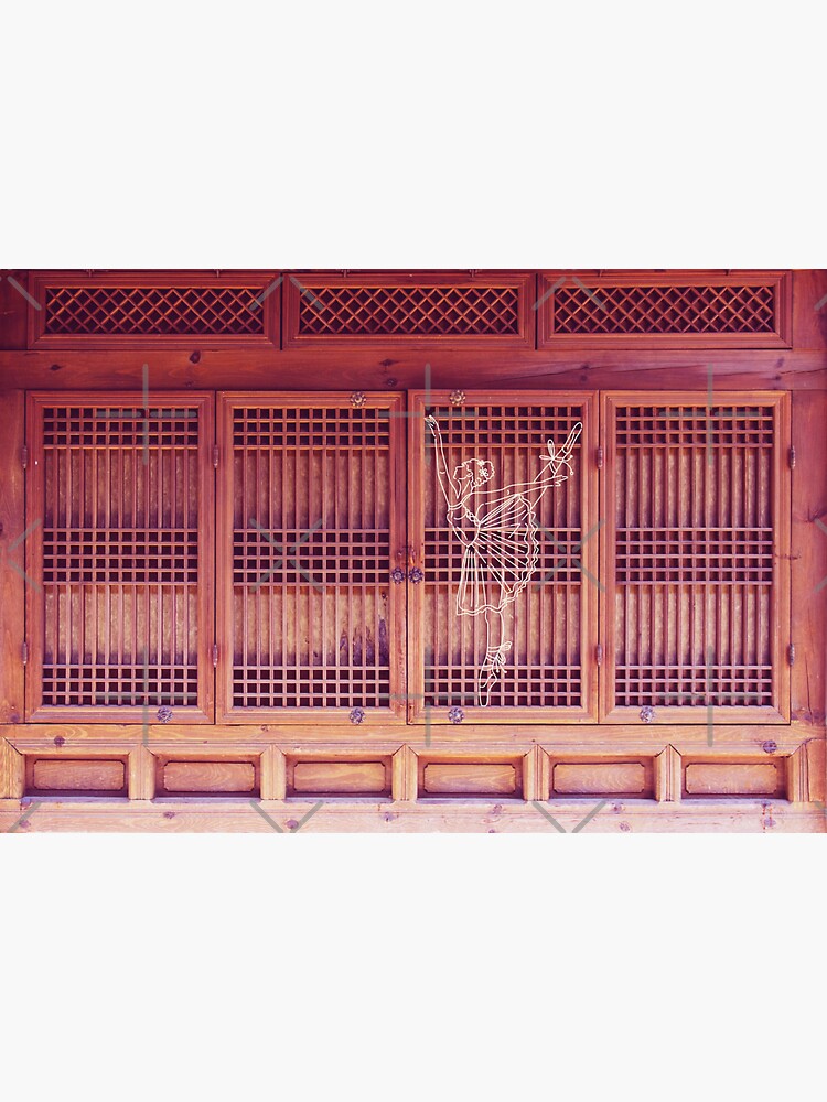 "Ballerina on a Traditional Korean Hanok Window" Sticker for Sale by ...