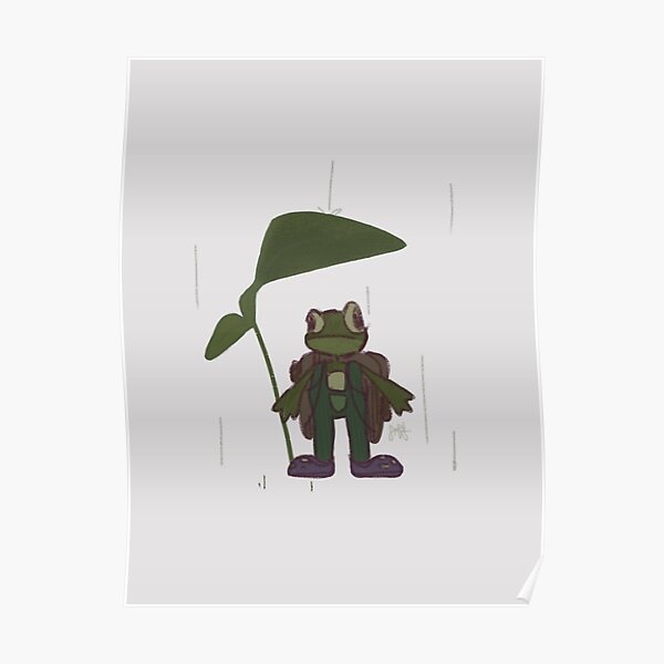 "Frog in the Rain" Poster for Sale by bigpeeep | Redbubble