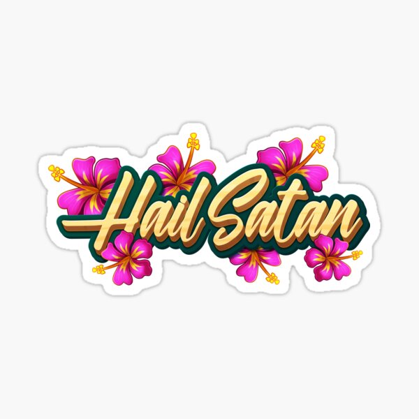 "Hail Satan Hawaii" Sticker for Sale by RemcoBakker | Redbubble