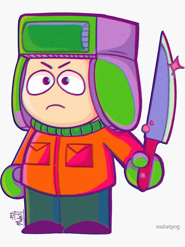 "Kyle with a knife South Park" Sticker for Sale by maketpng | Redbubble