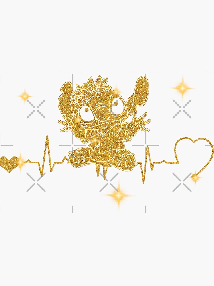 "Active Fictional Character Living Extraterrestrial Gold Glitter Stitch ...