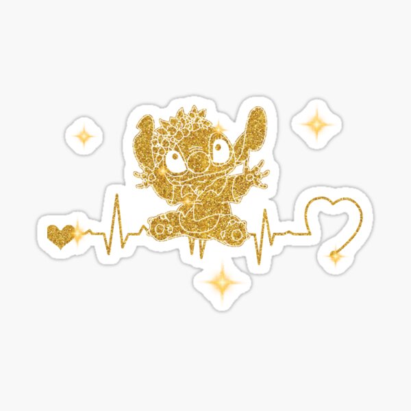 "Active Fictional Character Living Extraterrestrial Gold Glitter Stitch ...