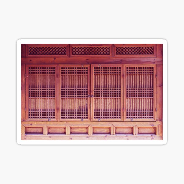 "Traditional Korean Hanok Window" Sticker for Sale by Dotsandstripes ...
