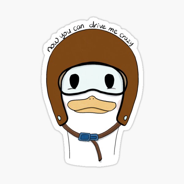"Doo Doo duck in helmet" Sticker for Sale by LaartStudio | Redbubble