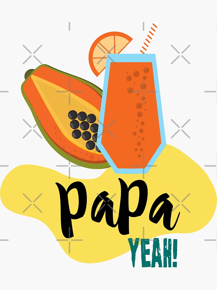 "PAPA yeah- Funny Food Pun- Chef Humor Meme" Sticker for Sale by ...