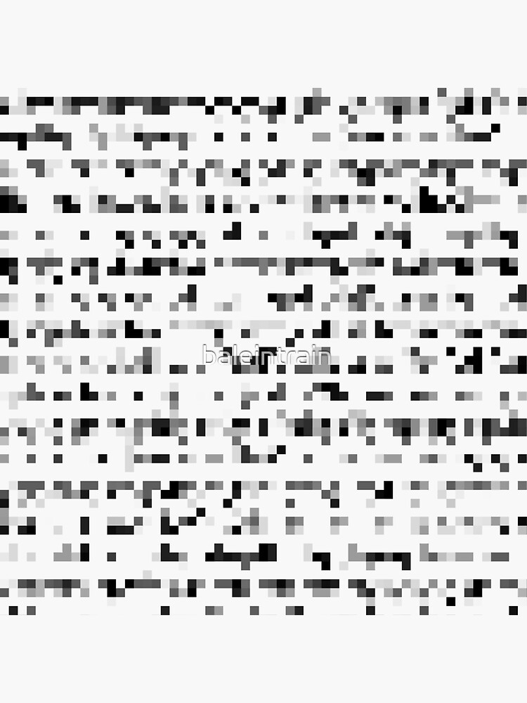 "Hyper pixelated words" Sticker for Sale by baleintrain | Redbubble