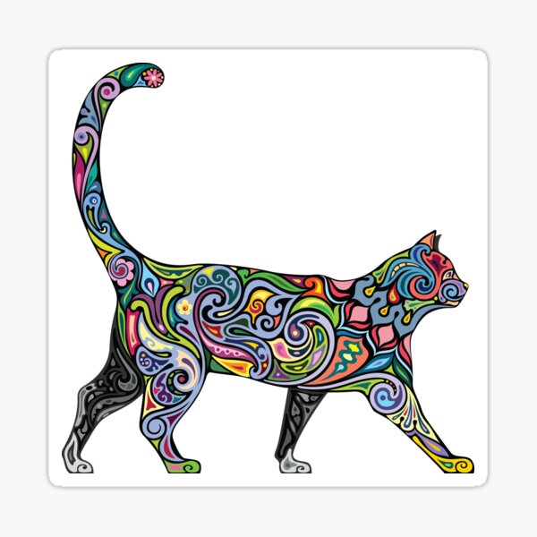 "Beautiful Cat" Sticker by traumfaenger | Redbubble