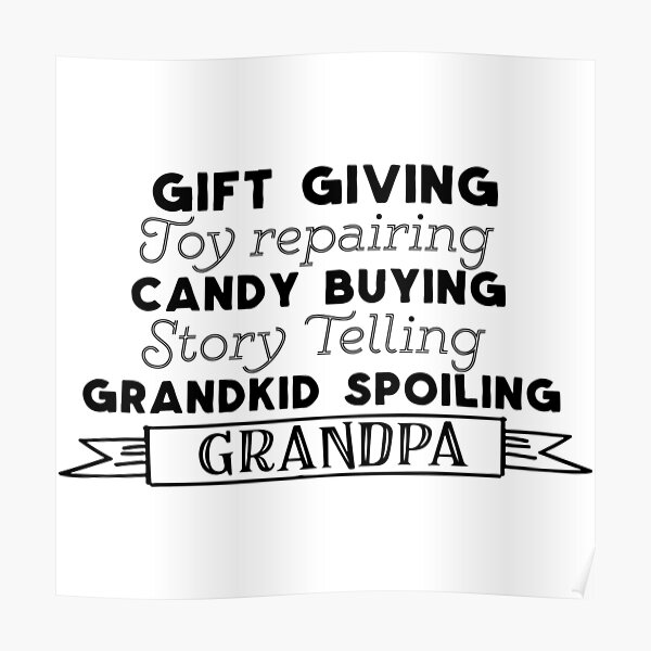 Grandpa Poster For Sale By Tanomico Redbubble