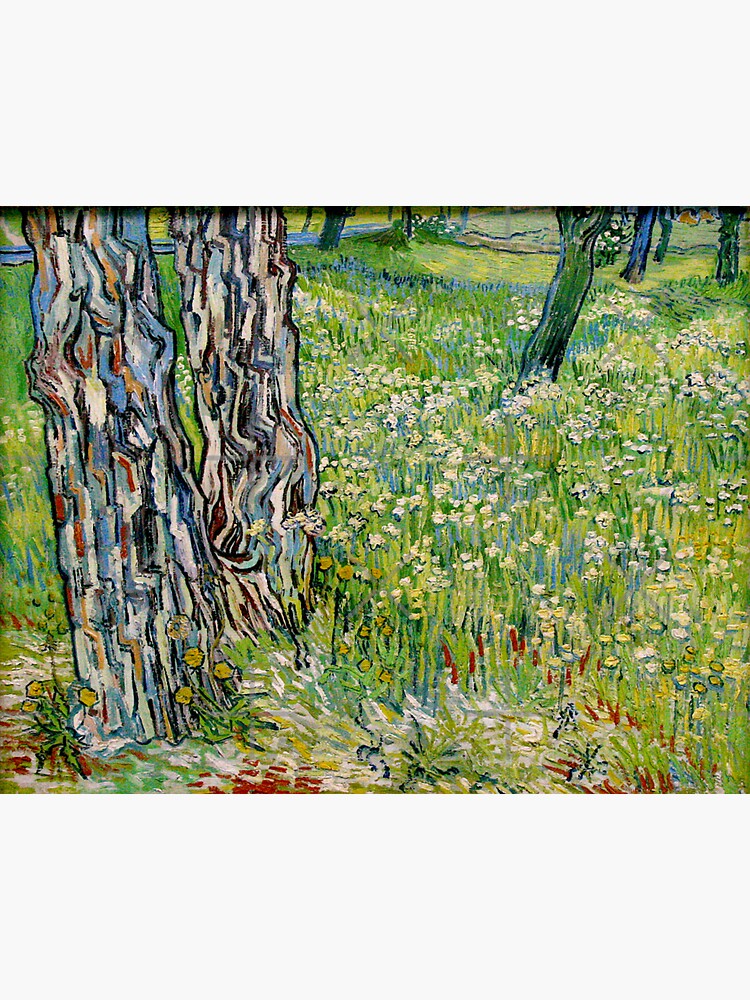 "Tree Trunks in the Grass - Vincent van Gogh" Sticker for Sale by ...