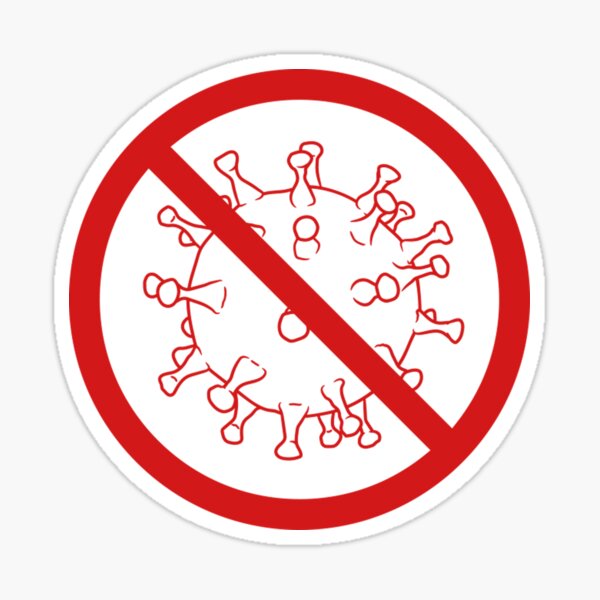 "Sign notice virus" Sticker for Sale by BenjThenra | Redbubble