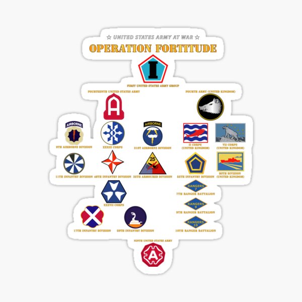 "Army - Operation Fortitude - WWII" Sticker for Sale by twix123844 ...