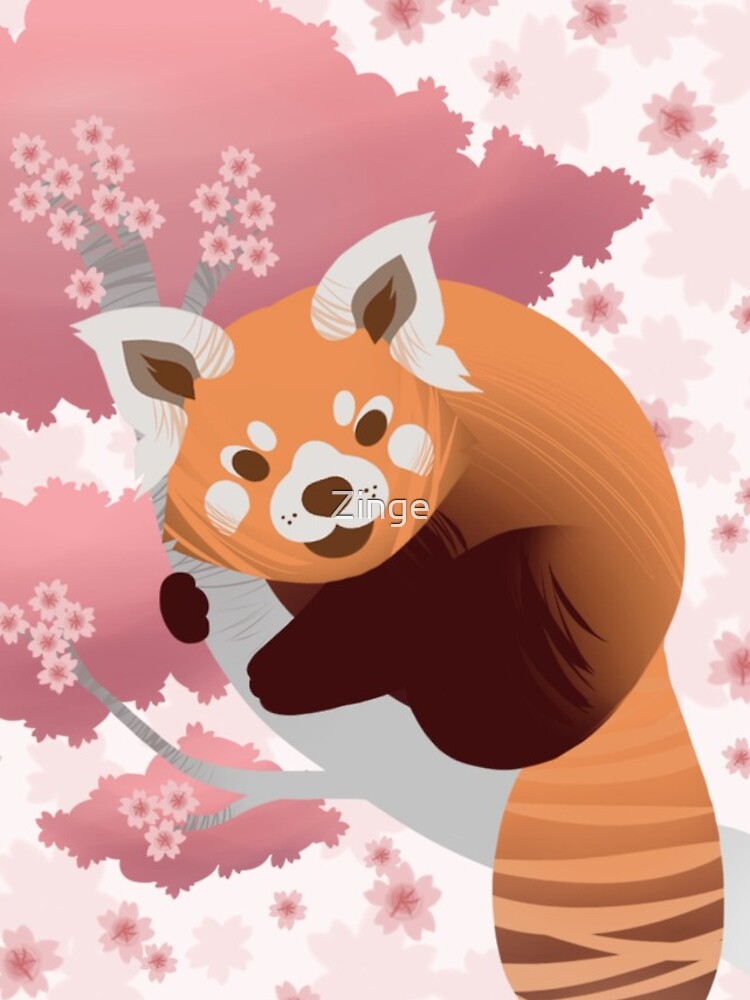 "Red Panda & Cherry Blossom" iPhone Case for Sale by Zinge | Redbubble