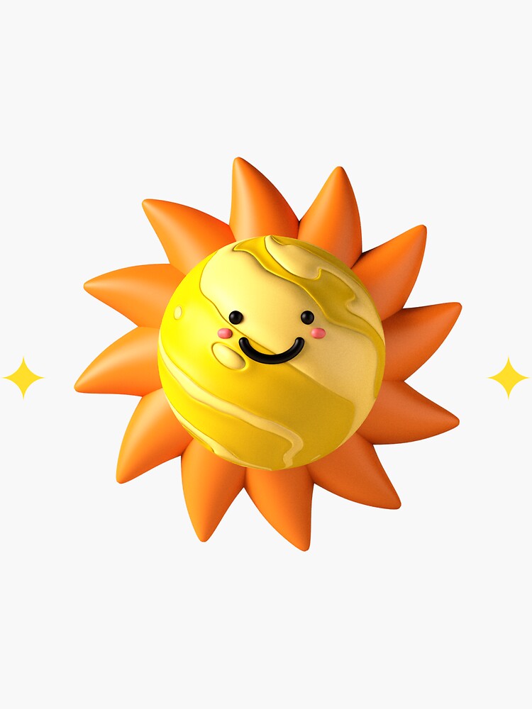 "HAPPY SUN" Sticker for Sale by Rabeeca-designs | Redbubble