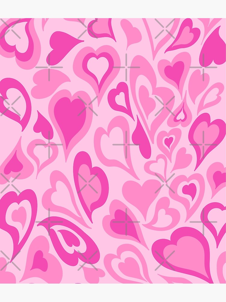 "Preppy, Aesthetic, Hearts, Pink, Preppy Aesthetic" Poster for Sale by ...