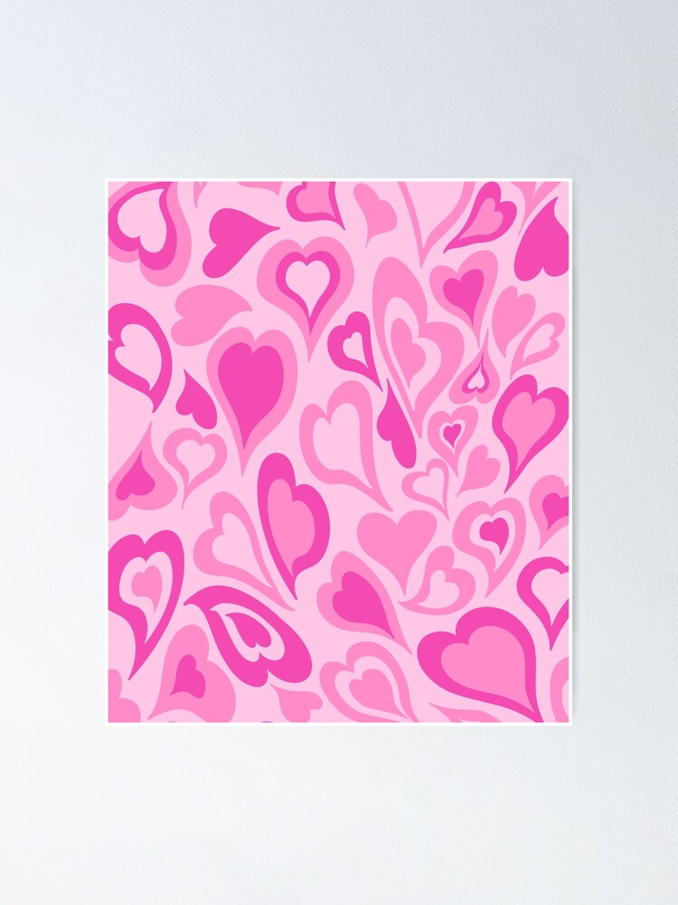 "Preppy, Aesthetic, Hearts, Pink, Preppy Aesthetic" Poster for Sale by ...