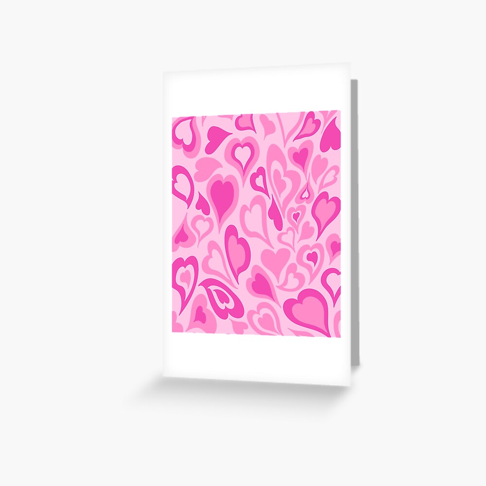"Preppy, Aesthetic, Hearts, Pink, Preppy Aesthetic" Greeting Card for ...