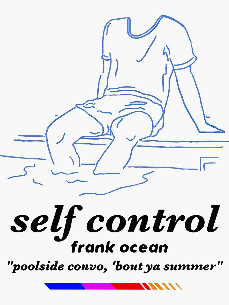 "frank ocean BLOND SELF CONTROL" Sticker for Sale by PegeenWarm | Redbubble