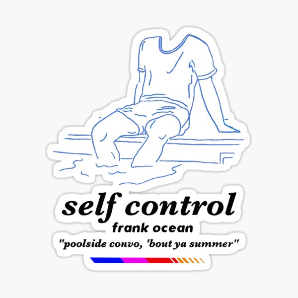 "frank ocean BLOND SELF CONTROL" Sticker for Sale by PegeenWarm | Redbubble