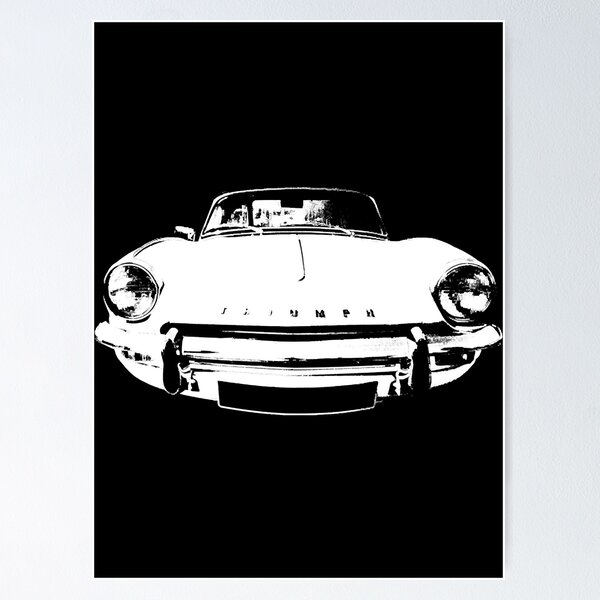 "Triumph Spitfire Mk3 1960s British classic car monoblock white ...