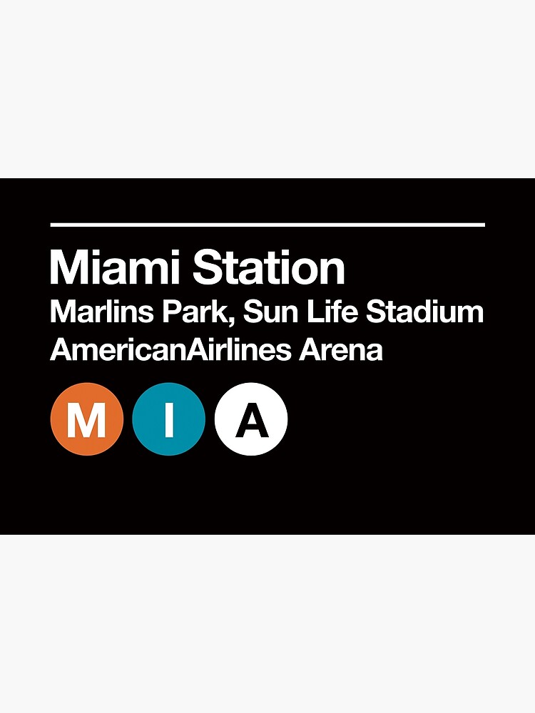 "Miami Pro Sports Venue Subway Sign" Poster by phoneticwear | Redbubble