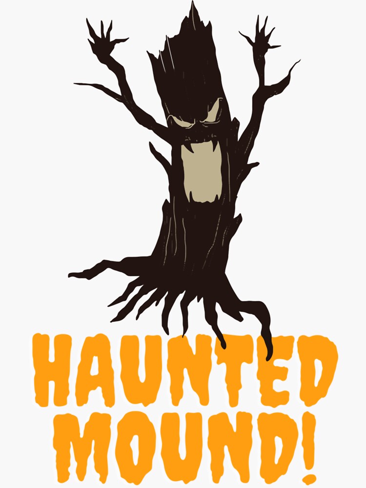 "haunted mound ghost tree" Sticker for Sale by UnaWiegand | Redbubble