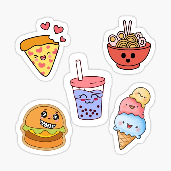 "Food sticker pack" Sticker for Sale by Sasmish7 | Redbubble