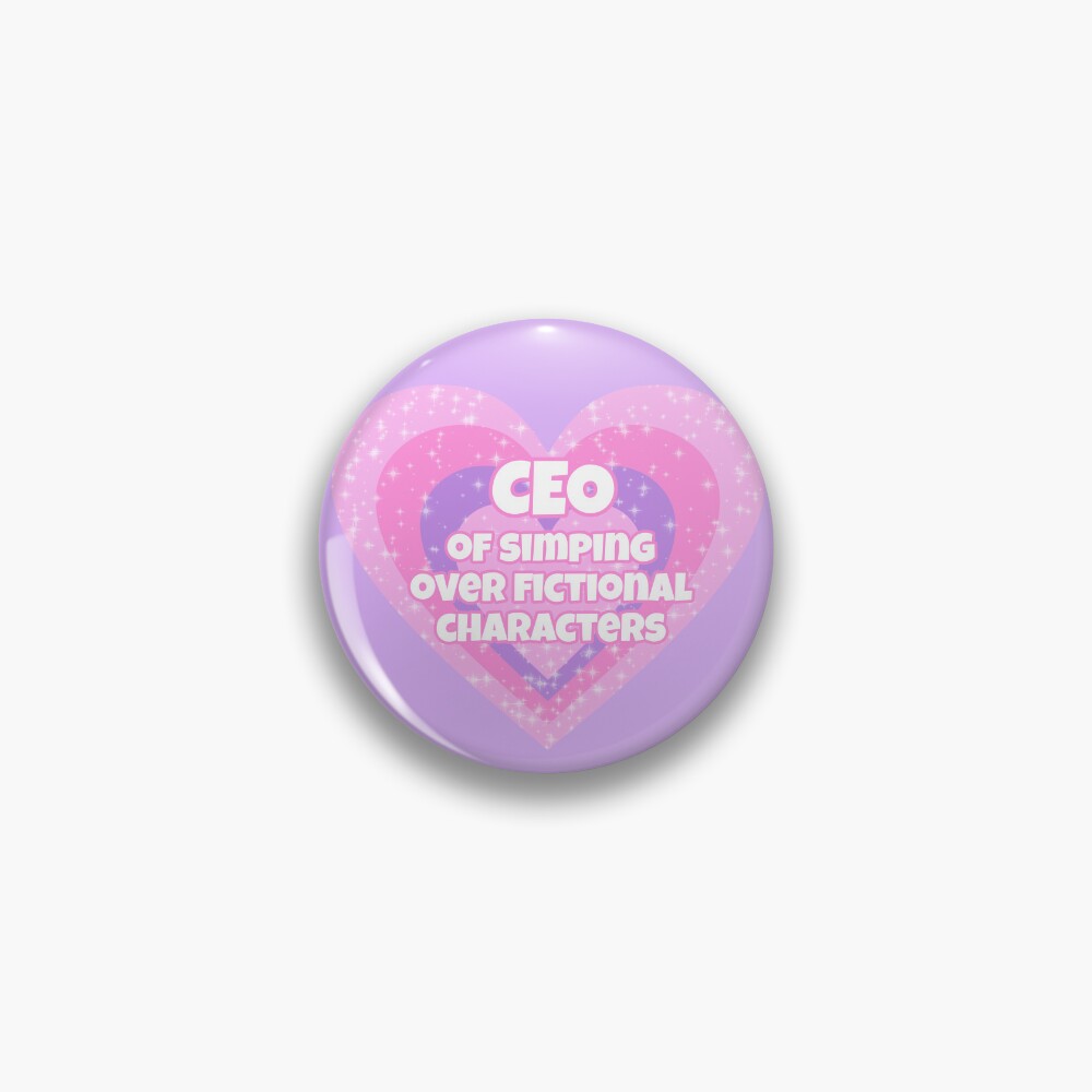 "CEO of simping over fictional characters" Sticker for Sale by ...