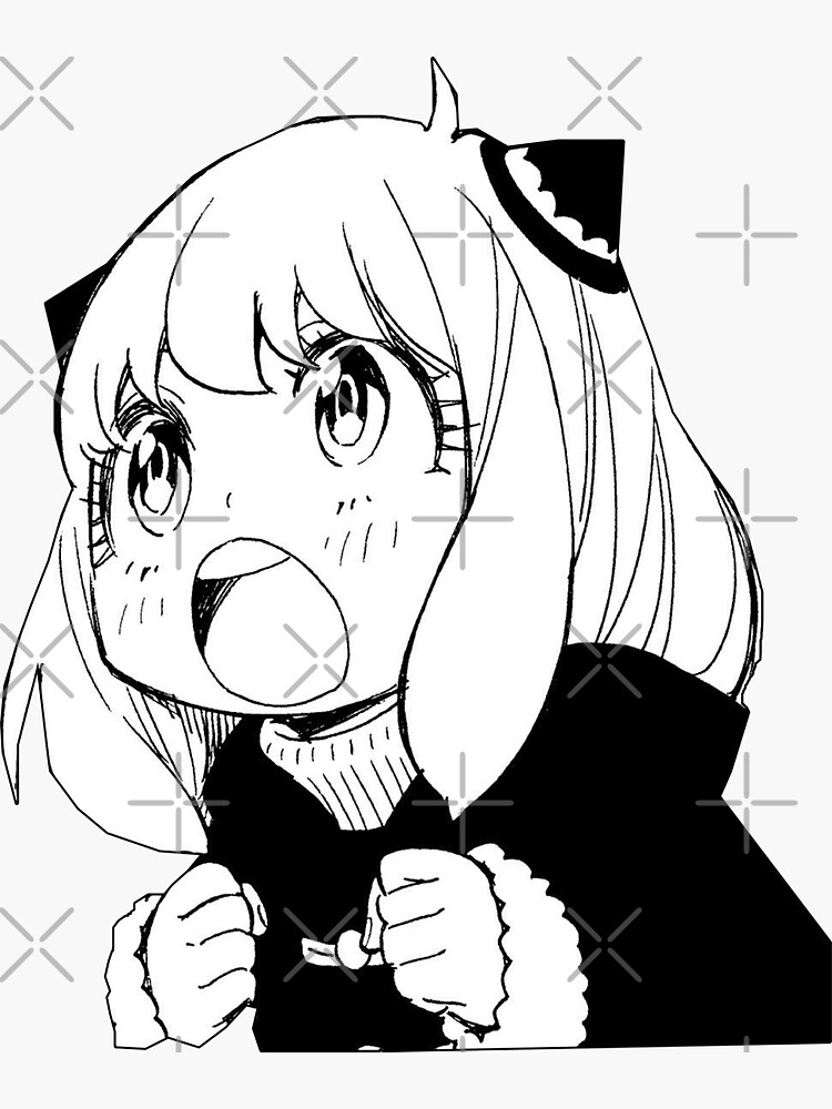 Anya Forger Manga Sticker For Sale By Weebo Worldd Redbubble