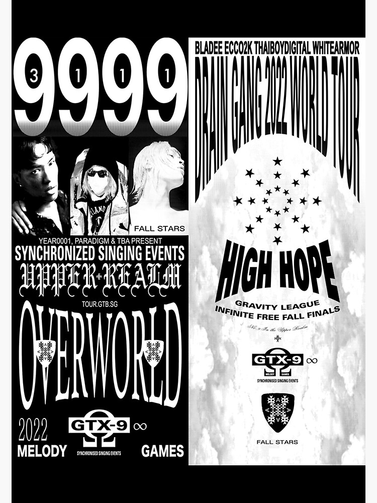 DRAIN GANG 2022 WORLD TOUR Vintage POSTER Premium Matte Vertical Poster