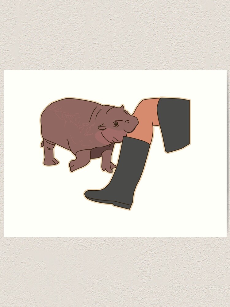 "hippo biting leg meme" Art Print for Sale by Rzera- | Redbubble